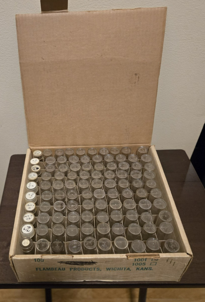 Vtg Whitman 100 Used Plastic Round Empty Coin Tubes - U.S. Cents ...