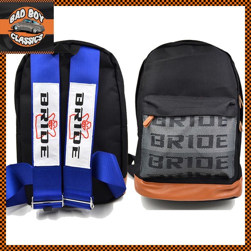 Bride JDM Backpack Bag Rucksack With Blue Racing Harness Straps | eBay