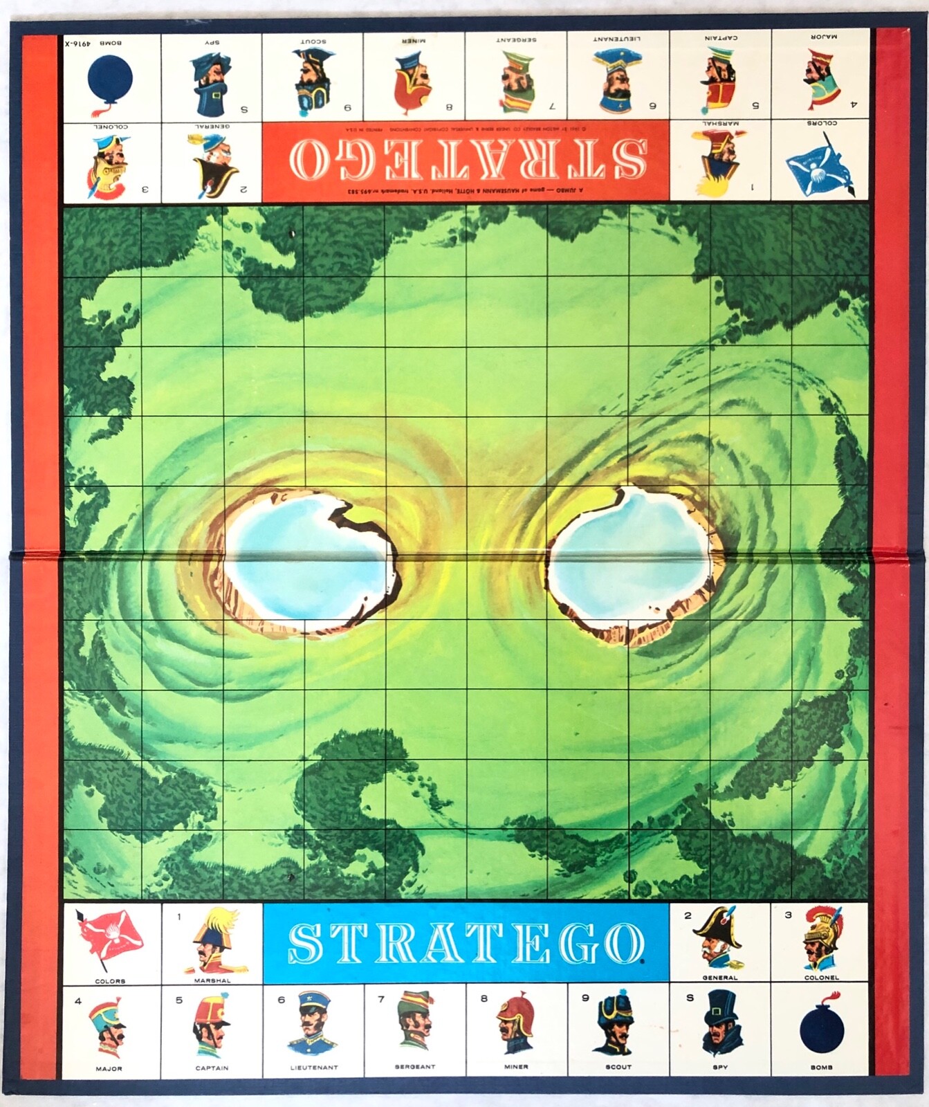 Stratego Vintage 1970 Individual Replacement Pieces - Red or Blue ...