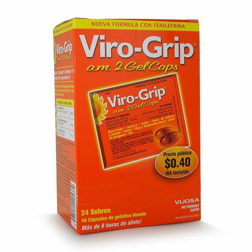 Viro-Grips Cold Treatment Capsules (24-Pills, Orange) for sale online ...