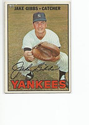 JAKE GIBBS 1967 Topps Baseball card #375 New York Yankees EX+ | eBay