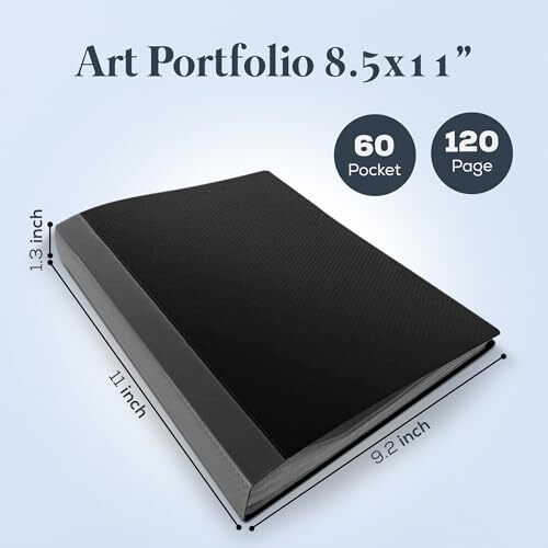 Portfolio Binder, Art Portfolio 8.5'x11', A4 Folders with Plastic ...