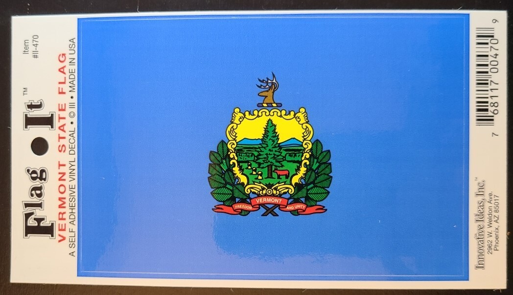 Vermont State Flag Self-Adhesive Vinyl Decal - Made in U.S.A. | eBay