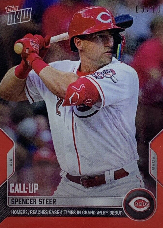 2022 Topps Now - Call-Up Red #831 Spencer Steer /10 (RC) for sale ...