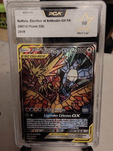 Carte Pokémon Sulfura électhor Et Artikodin Gx Sm210 Promo S L Pca 10