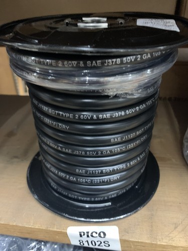 50’ Black 2 Gauge Battery Cable P8102s Pico | eBay