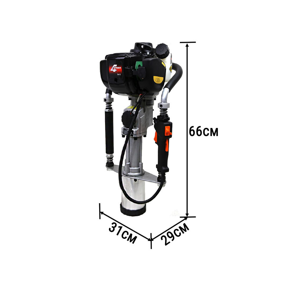 Petrol Post Driver 4-Stroke 38CC Pile Star Picket Rammer Hole Drive ...