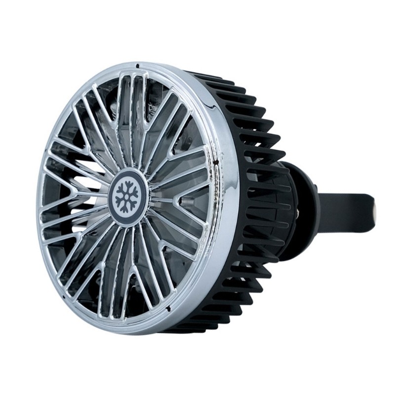 USB Car Fan Car Air Outlet Cooling Fan With LED Light Creative Small ...