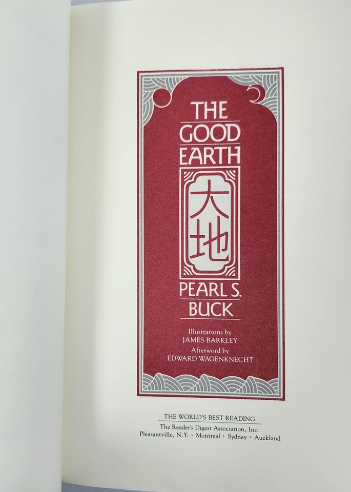 The Good Earth by Pearl S. Buck Reader's Digest World's Best Rdg-Insert ...