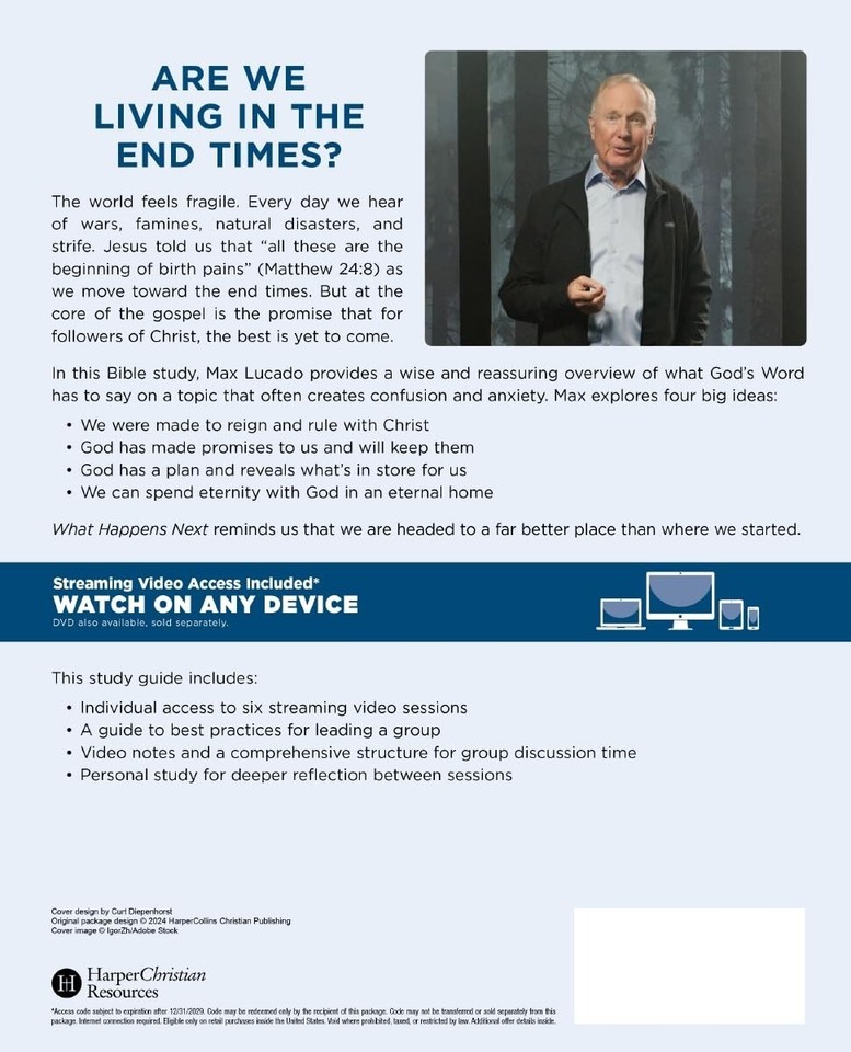 What Happens Next Bible Study Guide + Streaming Video - Paperback - Max ...