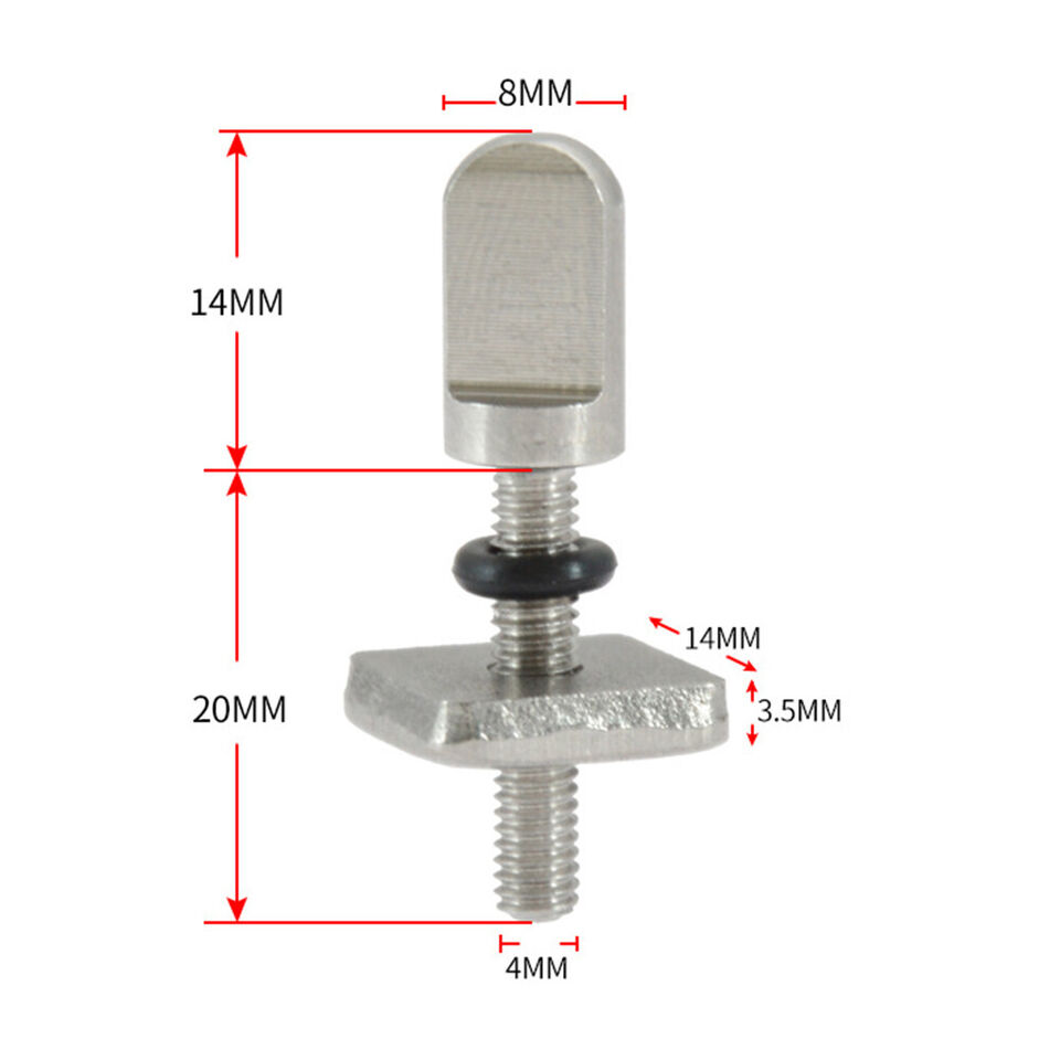 Stainless Steel Surfboard Fin Screw Surf Fin Bolts Sliding Fin Plate ...