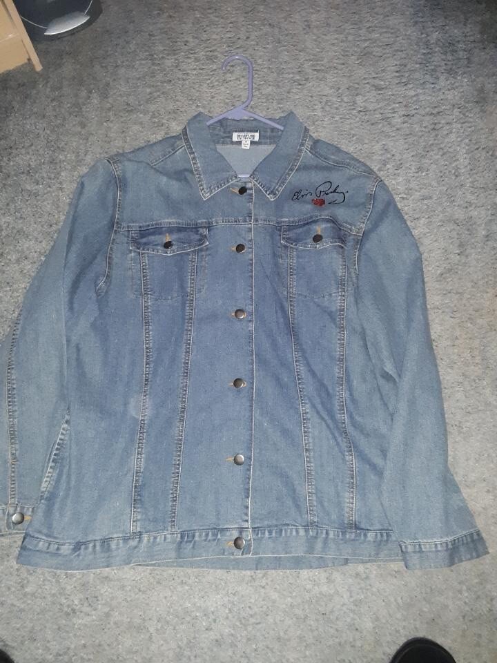 Elvis Presley Jean Denim Jacket Sz XXL Unique and rare. preowned | eBay