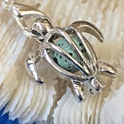 New Essential Oil Turtle Locket Necklace Aromatherapy diffuser Green ...