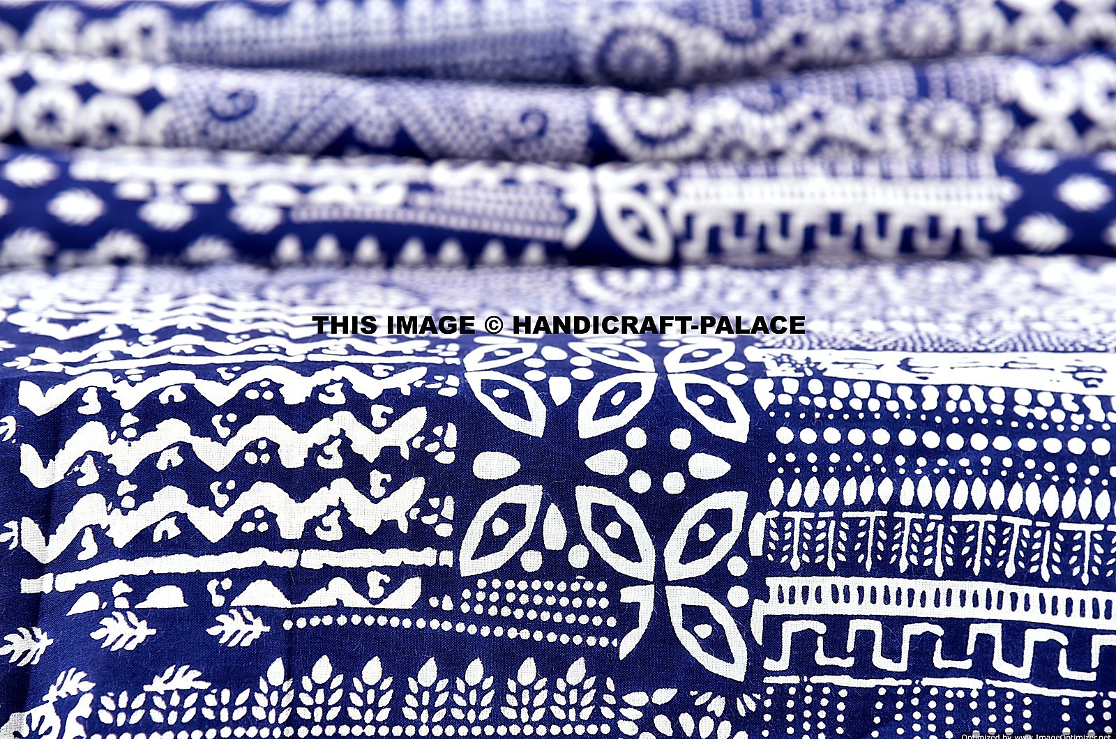 1 yard Indian Hand Block Print Indigo Blue Fabric Natural Dye Cotton ...
