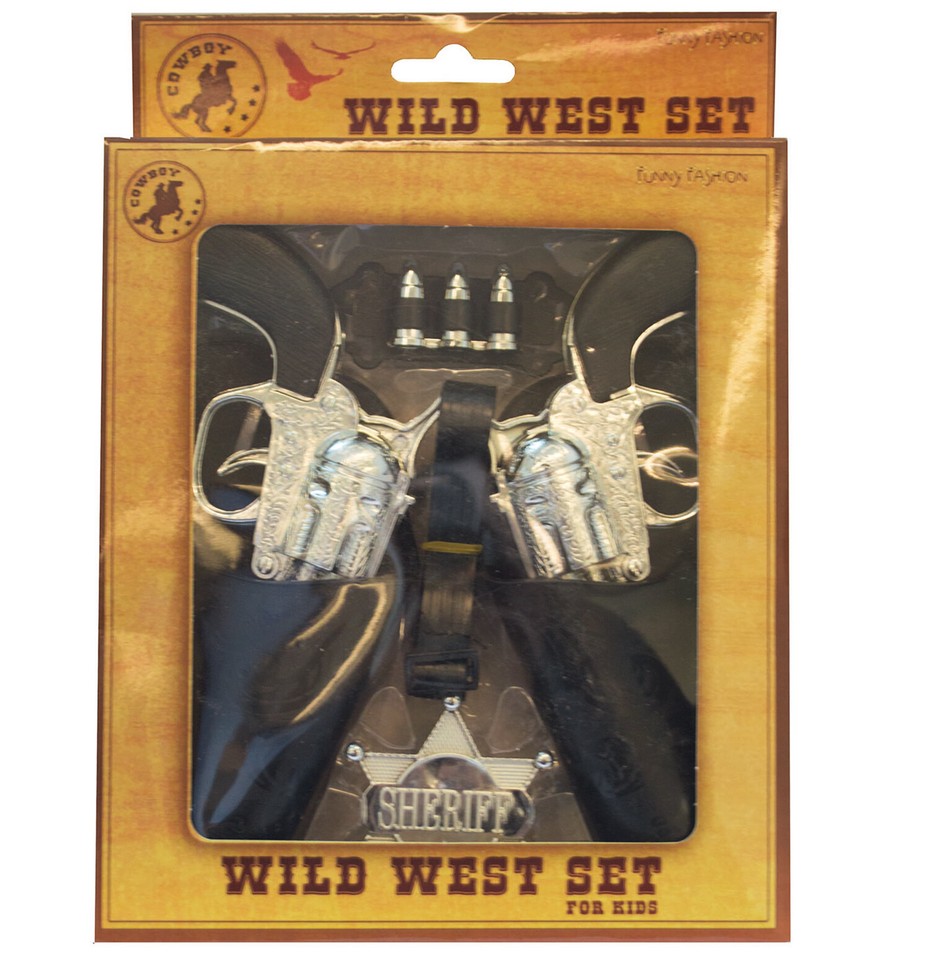 Wild Western Sheriff Cowboy or Girl Kit Black Halloween Plastic Prop ...