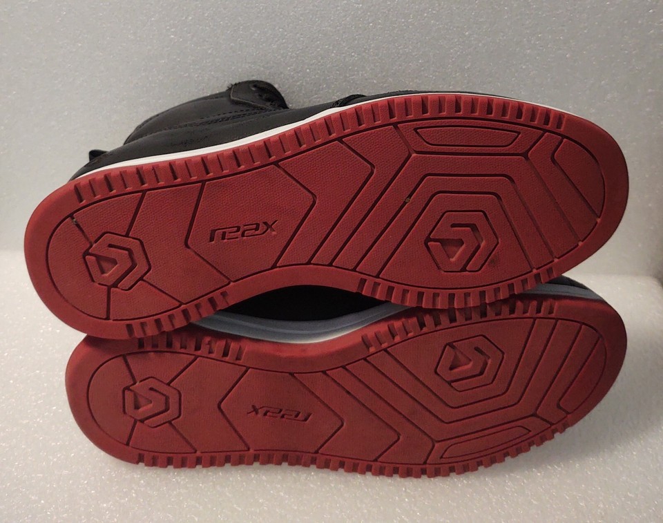 Men's REAX Fulton Waterproof Motorcycle Riding Shoes Black Red Size 10 ...