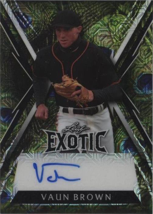 2023 Leaf Exotic - Vaun Brown #BA-VB1 Peacock Mojo /7 (AU, RC) for sale ...
