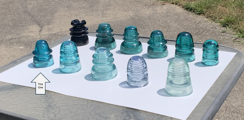 Hemingray 19 Antique Glass Signal Insulator - No drip points, Snowy ...