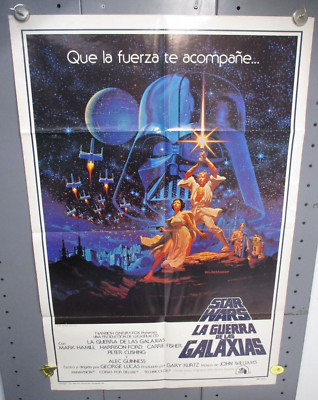 1977 STAR WARS Spanish Poster HILDEBRANDT La Guerra de Las Galaxias ...