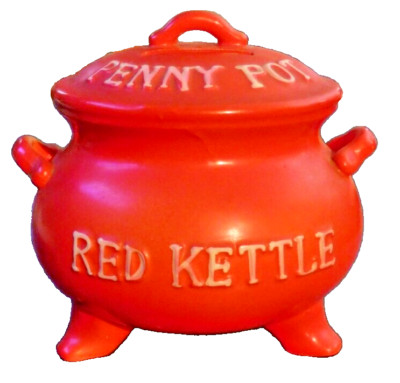 Vintage LEGO Red Kettle Penny Pot Bank | eBay