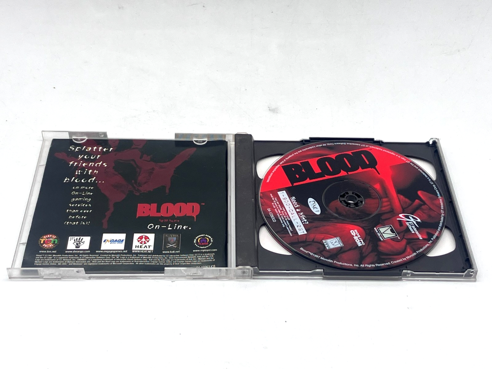 Blood PC 1997 DOS/PC CD-ROM GT Interactive Software Multi-player 2 Disc ...