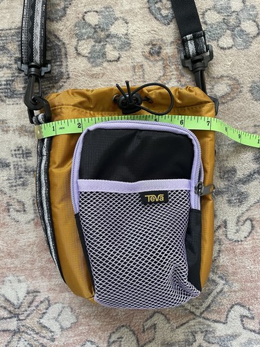 Teva Yellow Purple Crossbody Drawstring Bucket Unisex Outdoor Gorpcore ...