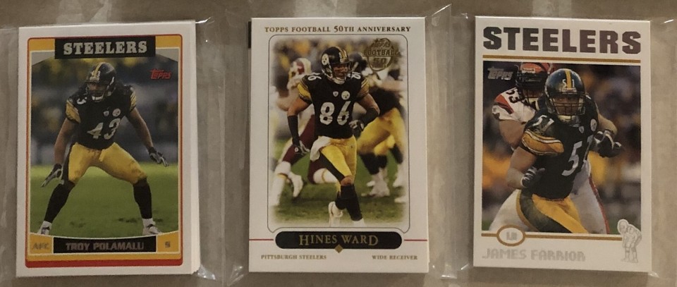 2004-2014 Topps Pittsburgh Steelers Team Sets/Lot/Inserts NM or Better ...