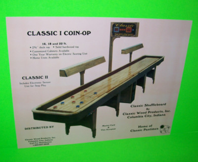 Classic Shuffleboard Coin-Op By Classic Wood Vintage Shuffle Table ...