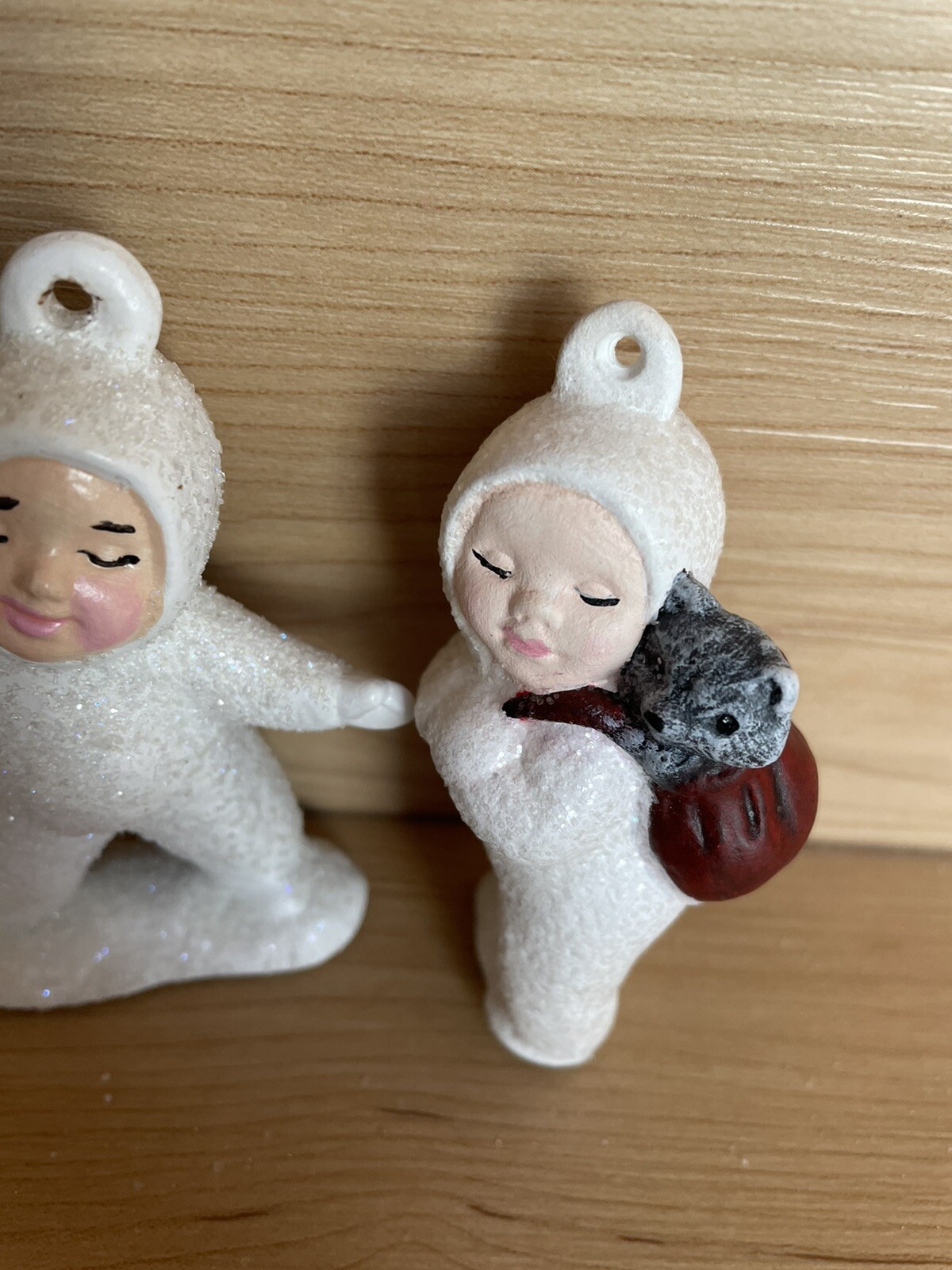 Vintage Snow Angel Snowbabies Snowbaby 3D Figurine Glitter Decor ...