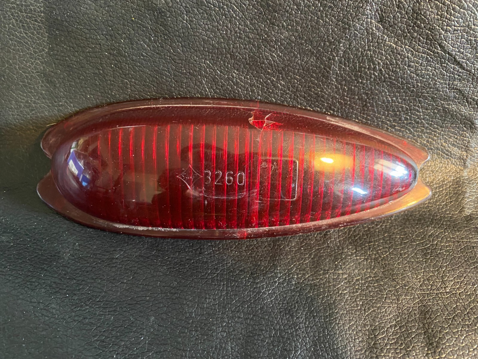 Porsche 356 Tail light lens set R and L. Left side has small crack, R ...