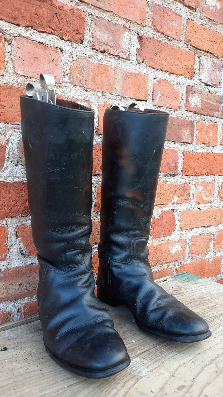 Vintage Leather Hunting Riding Boots With Bootlegger Metal Trees | eBay UK