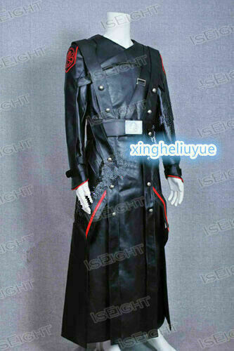 Captain America Red Skull Cosplay Costume Black Uniform Coat Jacket ...