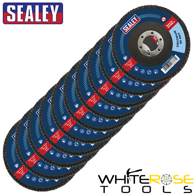 Sealey Flap Discs Zirconium 80Grit Ø115mm Ø22mm Bore Pack of 10 | eBay