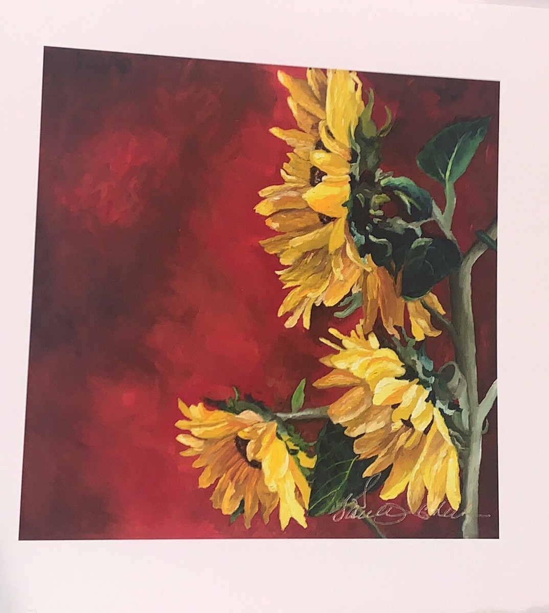 Red Sunflower Painting