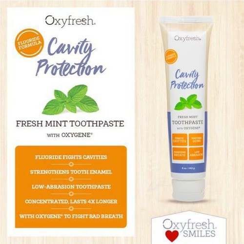 Oxyfresh Toothpaste Fresh peppermint w/ FLUORIDE low abrasion! Cavity ...