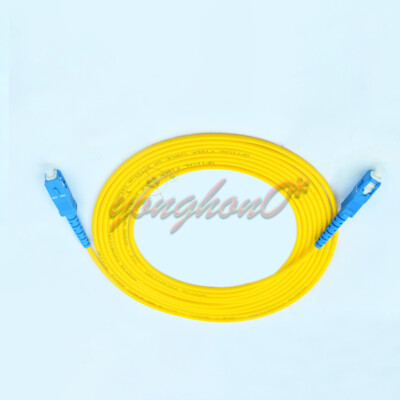 10Pcs 1M SC UPC to SC UPC Simplex 3.0mm PVC Single Mode Fiber Patch ...