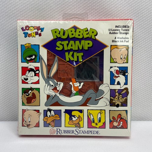Vintage Looney Tunes Rubber Stamp Kit 1994 NOS Never Used 12 Characters ...
