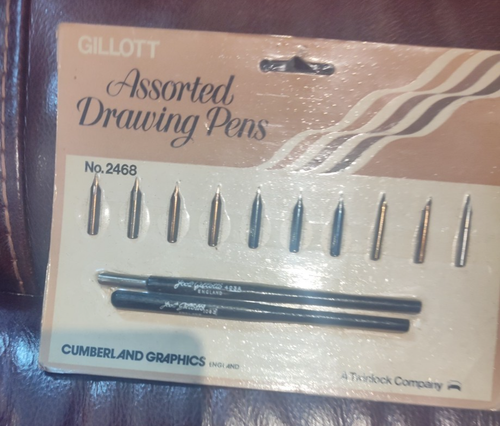 Vintage Cumberland Graphics Gilott Assorted Drawing Pens Set NEW!!! NOS ...