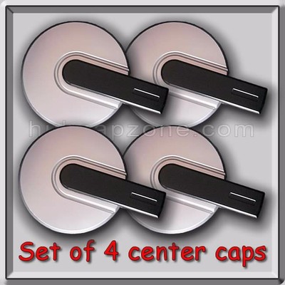 Silver Black Hummer H3 Center Caps Hubcaps Fits 2006-2010 Stock OEM ...