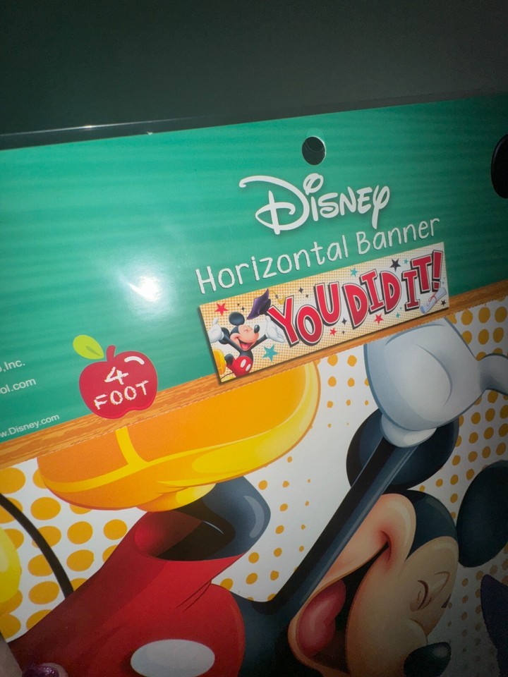 Brand New in Package Disney Horizontal Banner "You Did It!" 4 Foot ...