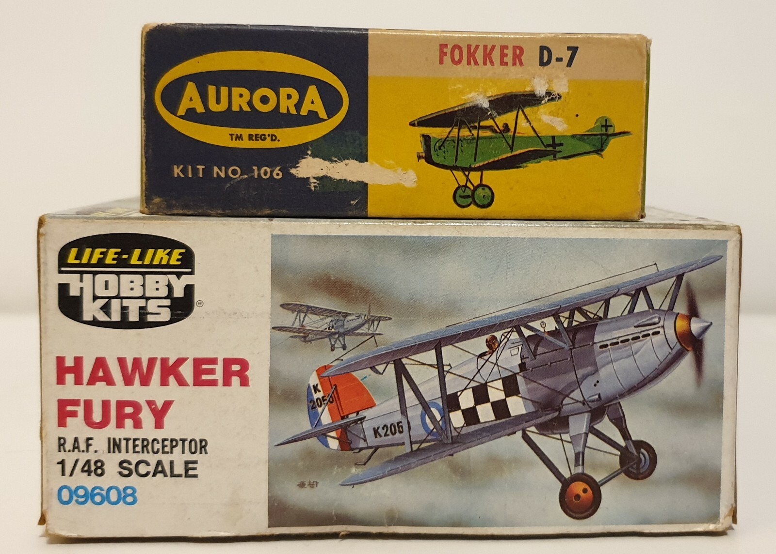 AVIATION : AURORA FOKKER D7 & HOBBY KITS HAWKER FURY MODEL KITS SET ...