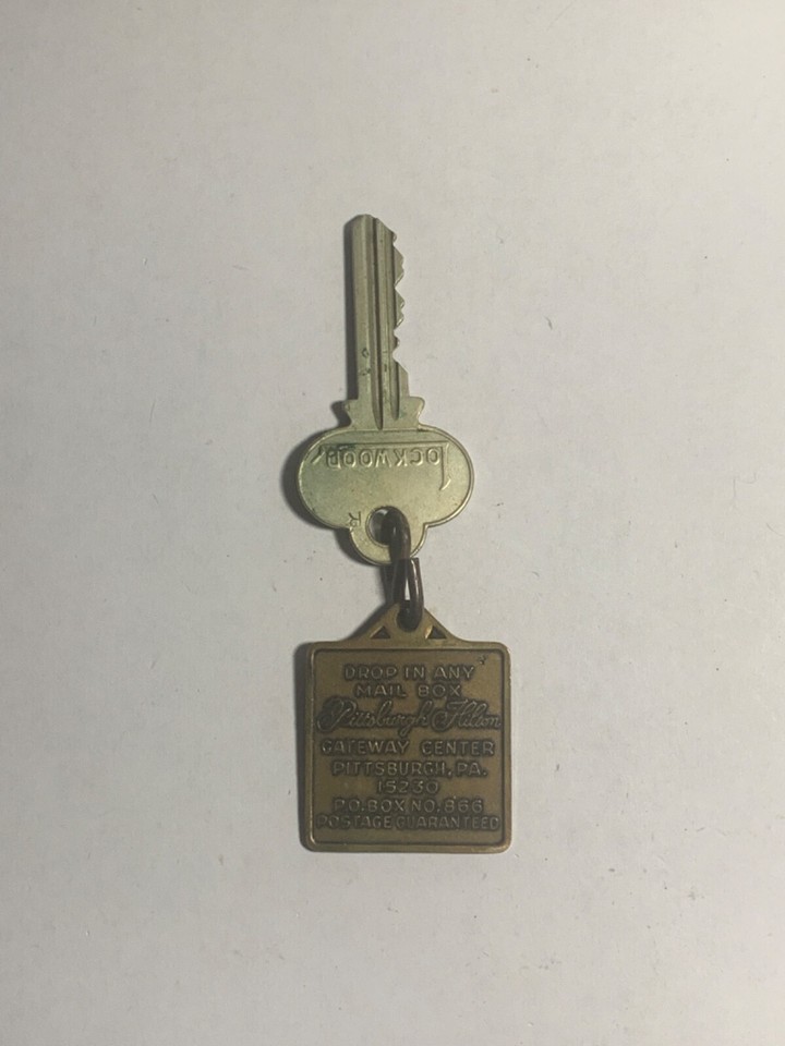 Hilton Hotel Motel Room Key BRASS Fob with Key Pittsburgh Pennsylvania ...