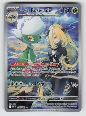 Cynthia's Roserade 184/182: Destined Rivals Full Art Illustration Rare ...