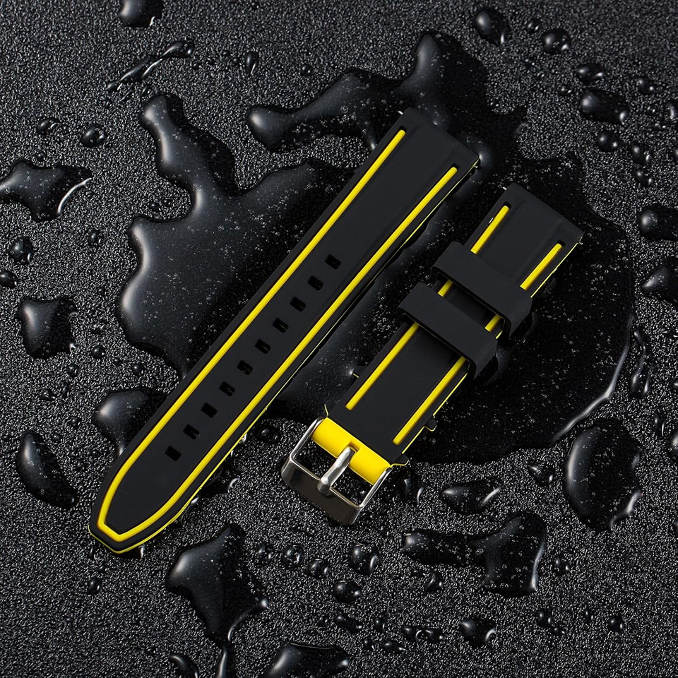 Sporty Watch Strap Silicone 20Mm 22Mm 24Mm 26Mm Rubber Watch Band Quick ...