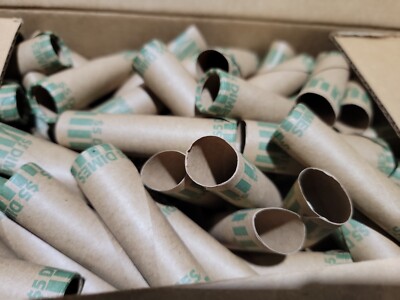100 Coin-Tainer Paper Dime Wrappers. Pre-Crimped End Shotgun Rolls ...