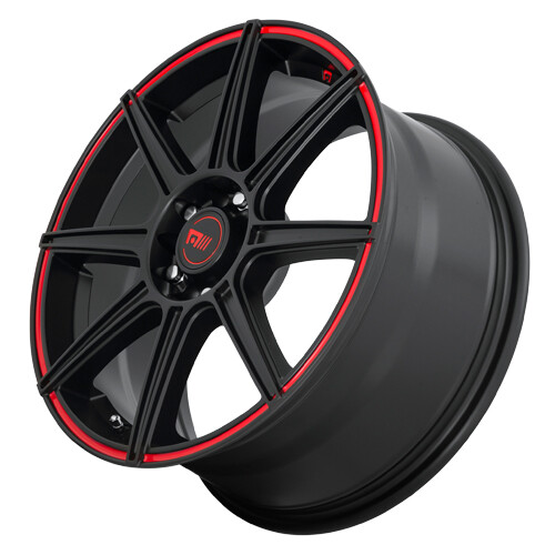(Set-4) Motegi MR142 CS8 17x7 5x110/5x115 +40mm Black/Red Wheels Rims ...
