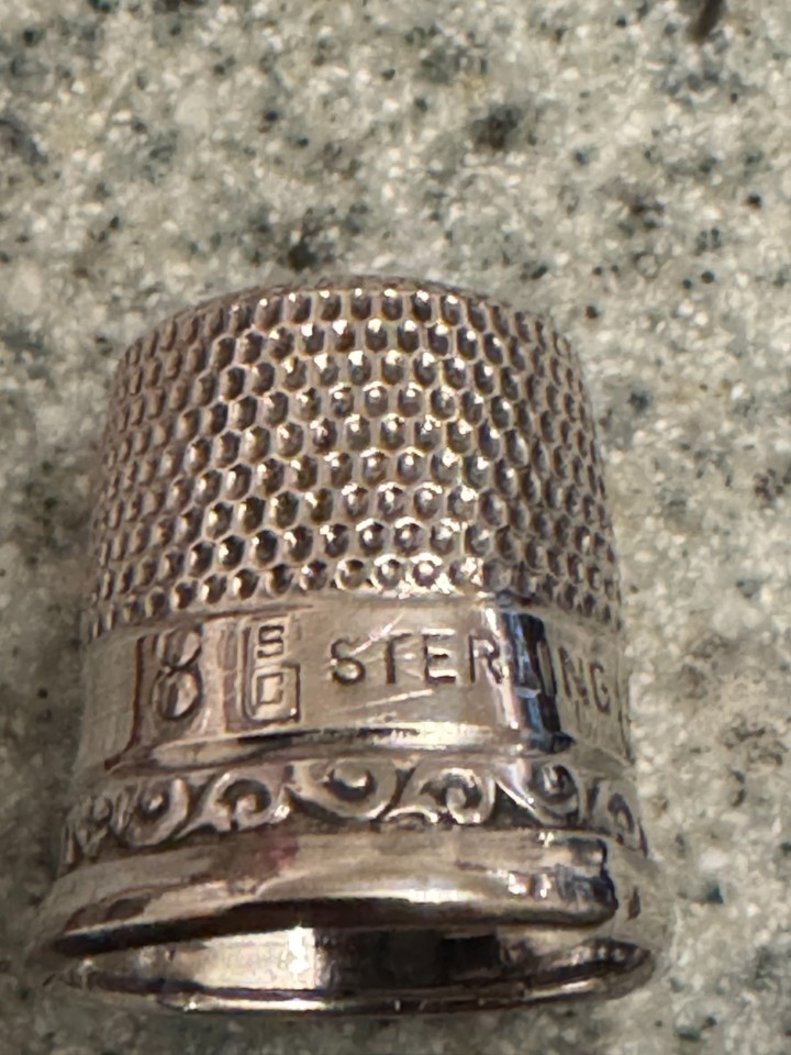 Sterling Silver Antique Thimble, Stern Bros, Chased Scrolls, 2.0g, size ...