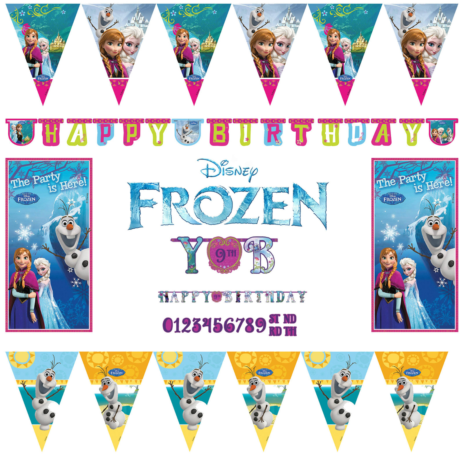 Frozen Happy Birthday Banner Printable