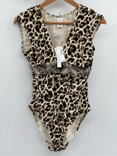 Bleu Rod Beattie Swimsuit One Piece Cheetah Snakeskin Women 8 Tan Black ...