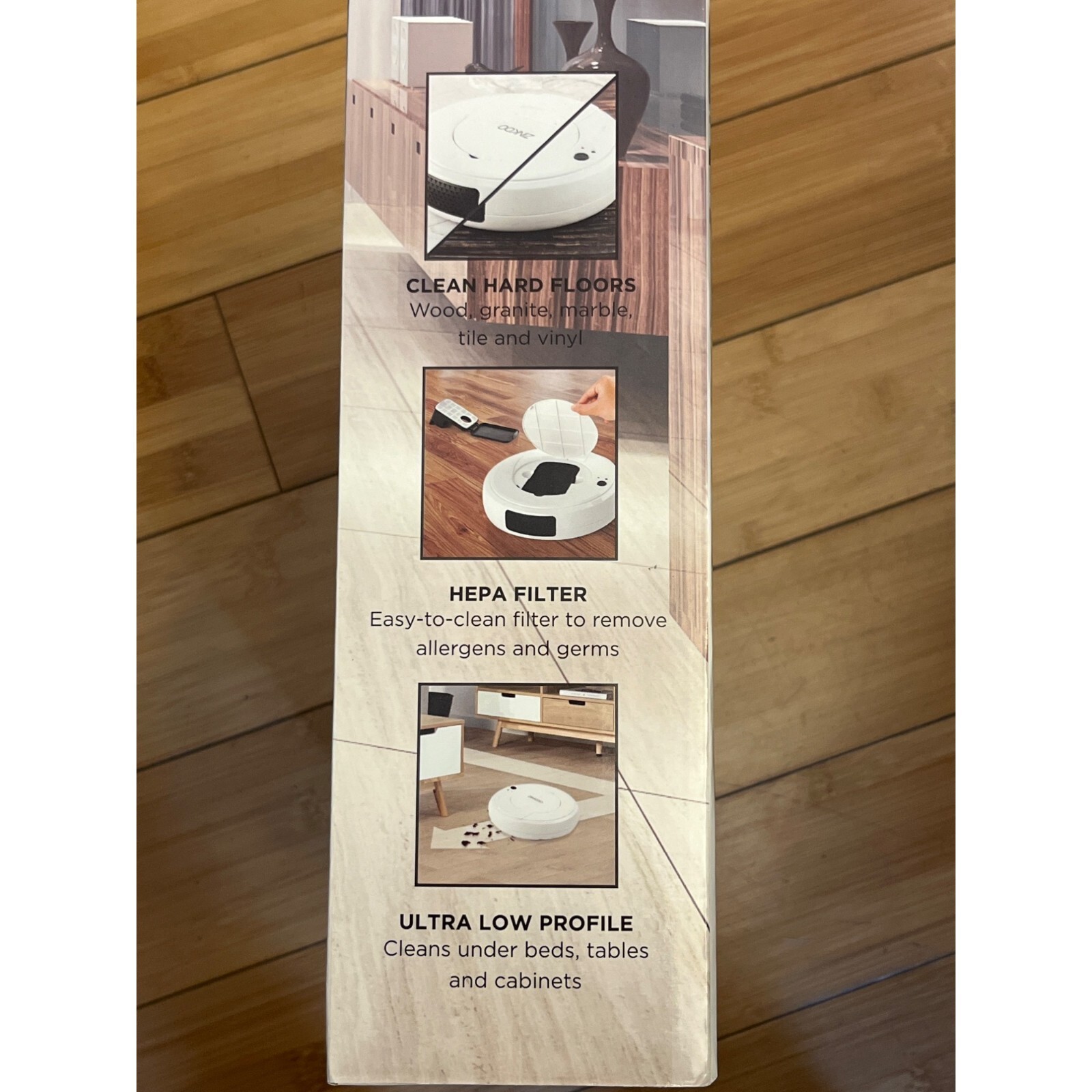 ZINKOO Automatic Hep-a Filter Rechargeable Lightweight Floor Sweeper ...